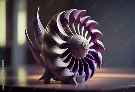 3d Rendering Turbine Finite Element Analysis Highly Detailed
