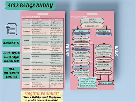 Acls Quick Reference Badge Buddy Study In Nursing