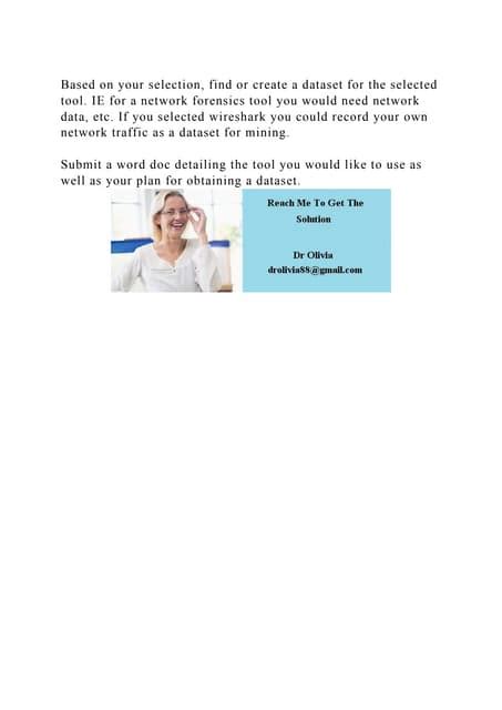 Based On Your Selection Find Or Create A Dataset For The Selected Tdocx