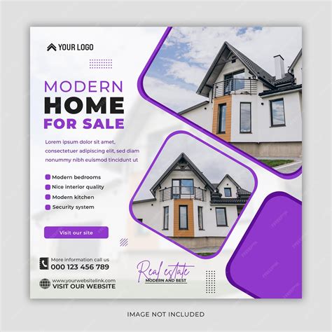 부동산 주택 판매 부동산 인스타그램 페이스북 크리에이티브 포스트 또는 소셜 미디어 배너 템플릿 프리미엄 Psd 파일