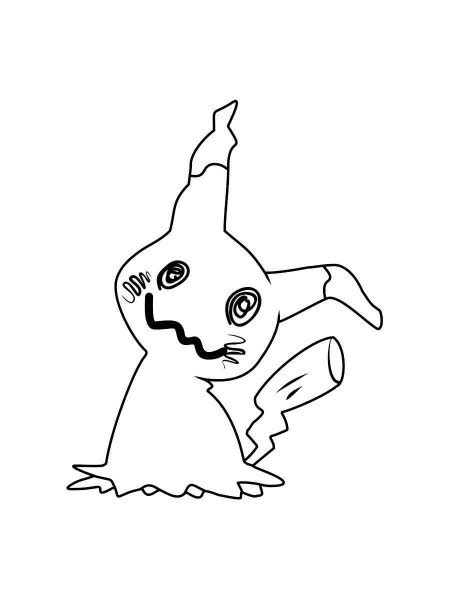 Pokemon Mimikyu Coloring Pages Free Printable