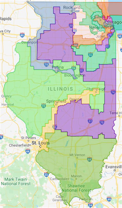 Illinois 2022 Congressional Districts Wall Map By Map