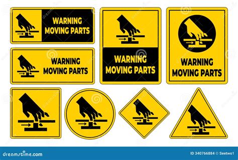 Set Of Caution Signs About The Dangers Warning Vector Signs Attention