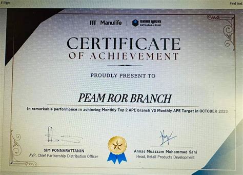 Thank You Spn Team 029 Peam Ror Branch Greatly Supported Manulife For A Sim Kong