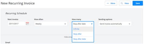 New Options In Recurring Invoices Debitoor Invoicing