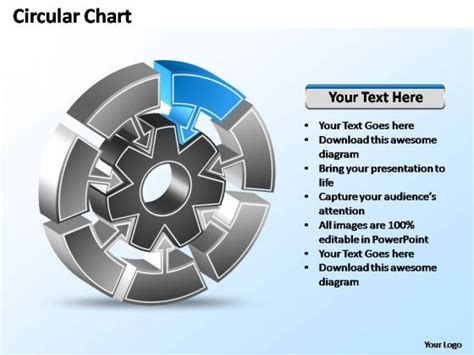 PowerPoint Template Chart Interconnected Circular Chart Ppt Slides