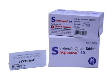 Sextreme Sildenafil Citrate 50mg100 Mg Tablets At Rs 20strip