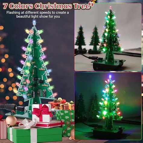 Christmas Tree Soldering Project Lights Soldering Practice 7 Colors
