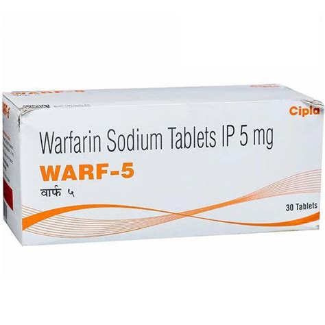 5 Mg Warf Warfarin Tablets At ₹ 150strip Cardiac Medicine In Nagpur