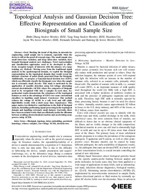 Pdf Topological Analysis And Gaussian Decision Tree Effective Representation And