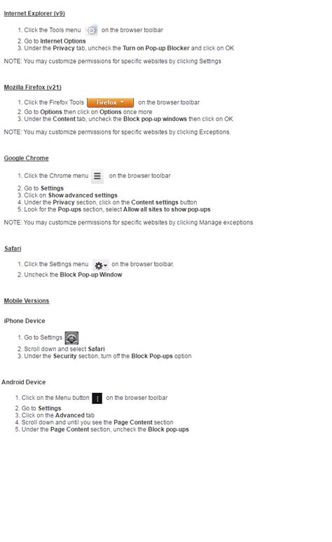 How To Disable Pop Up Blocker