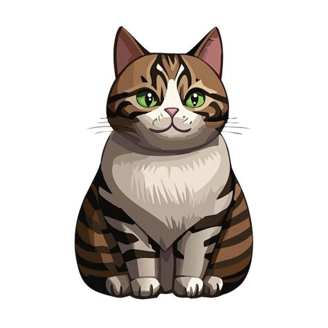 귀여운 고양이 그림 프리미엄 벡터