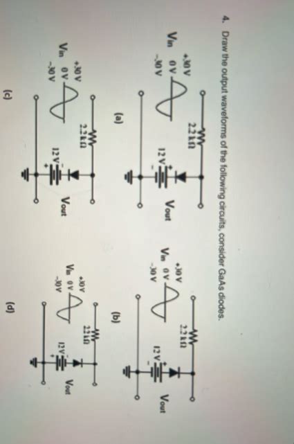 Solved Draw The Output Waveforms Of The Following Circuits