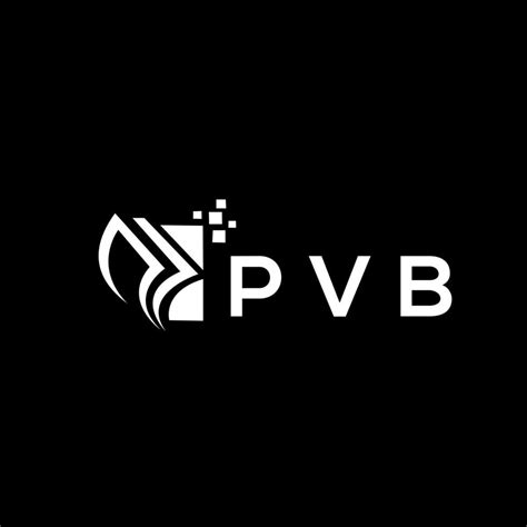 Pvb Credit Repair Accounting Logo Design On Black Background Pvb Creative Initials Growth Graph