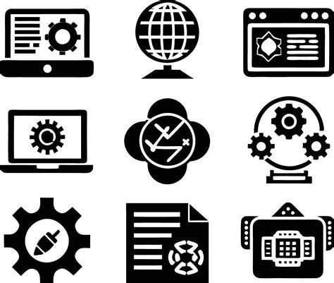 Set Of Programming Icon Illustration Computer Code Programming Software Technology
