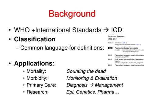 Ppt Dr T Bedirhan Üstün Coordinator Classifications Terminologies