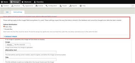 Field Type File Upload Settings Does Not Display Private Radio
