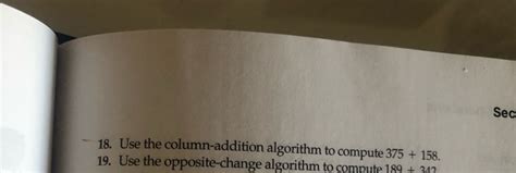 Solved Sec 18 Use The Column Addition Algorithm To Compute