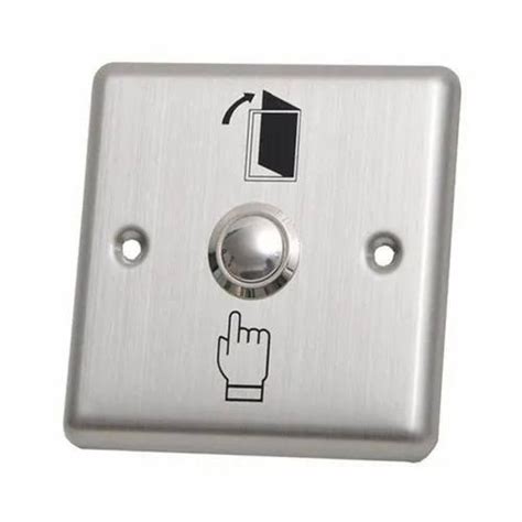 Metal Silver Exit Push Button Switch Bd