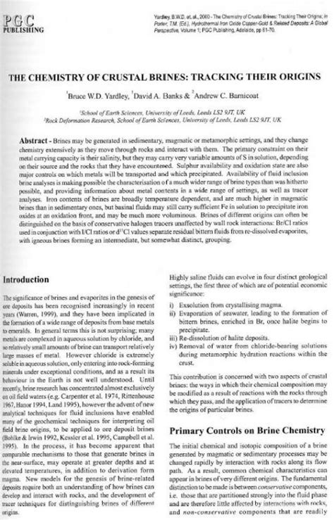 Yardley B W D Геологический портал Geokniga