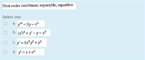 solved first order nonlinear separable equationselect