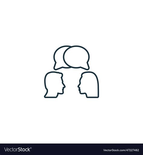 Discussion Icon Monochrome Simple Sign From Vector Image