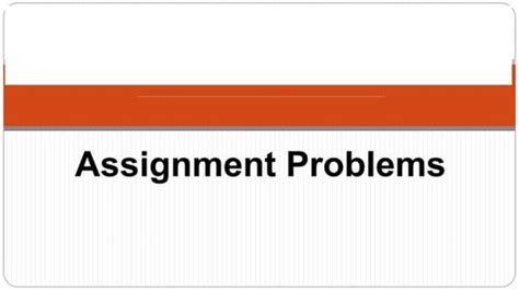assignment problem branch and bound pptx