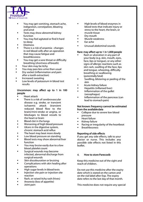 Parecoxib Sodium For Injection Taj Pharma Pil Pdf Digestive