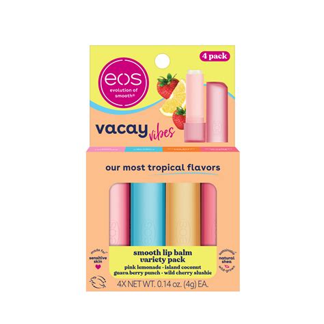 Eos Smooth Lip Balm Sphere Strawberry Sorbet 025 Oz Pack Of 6