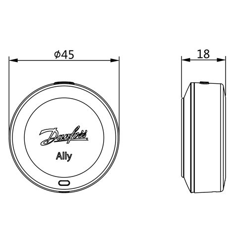 Danfoss Ally Rumføler Temperatur Og Fugtmåling Trådløst Køb Nu