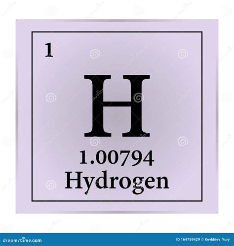 Hydrogen Periodic Table Of The Elements Vector Illustration Eps 10