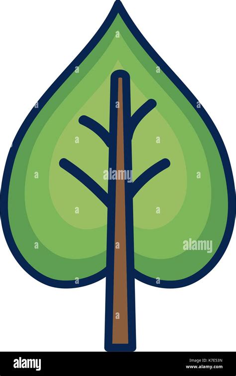 Beauty Ecological And Natural Tree Icon Stock Vector Image Art Alamy