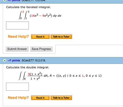 Solved Calculate The Iterated Integral Integral02