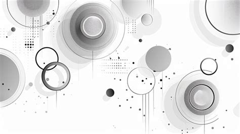 Modern Abstract Composition With Overlapping Circles And Dots In Grayscale Premium Ai