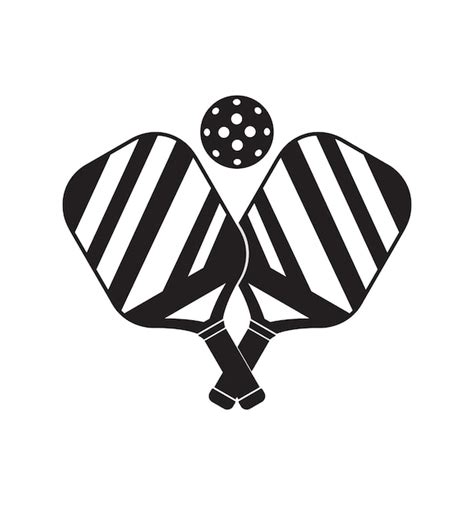 Pickleball Vektor Pickleball Symbol Pickleball Paddel Tennispaddel