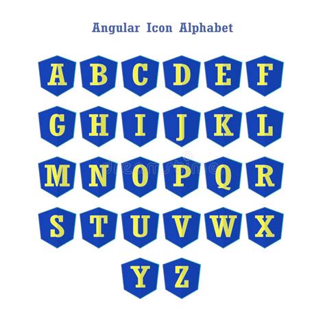Angular Icon Alphabet Stock Vector Illustration Of Design