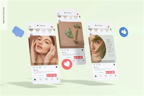 포스트 모형이 있는 스마트폰 화면 프리미엄 Psd 파일