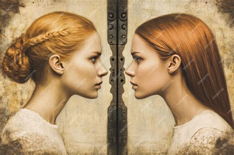 Cyber Cognition Ai Network Circuitry Fusion Cybernetic Mind And Biological Circuits Two Women