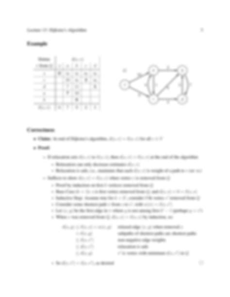 Solution Introduction To Algorithms Lecture 13 Dijkstra S Algorithm