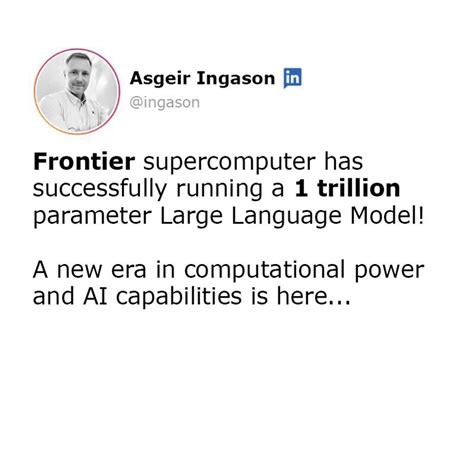 Asgeir I On Linkedin Artificialintelligence Ai Genai Generatieveai Supercomputer