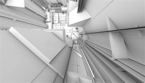 Architectural Abstract 3d Rendering Stock Illustration Illustration Of Geometric Empty 94841945