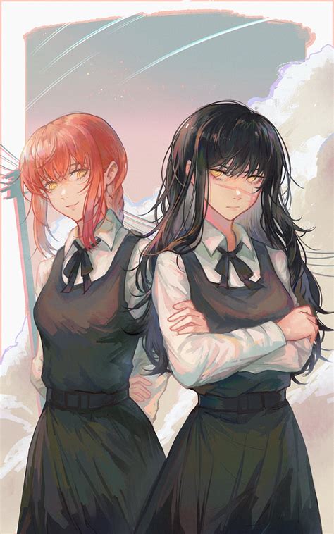 Makima Mitaka Asa Yoru And War Devil Chainsaw Man Drawn By Zel O Q Danbooru
