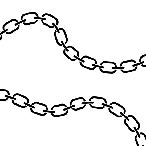 Set Of Chains Broken Chain Graphic Silhouette Whole And Curved