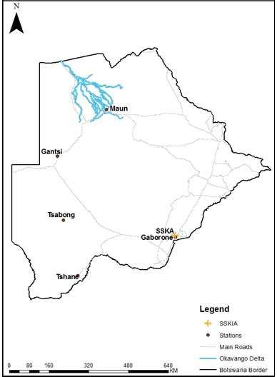 Location Of The Six Selected Weather Stations Download Scientific Diagram
