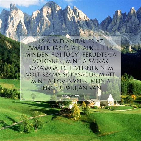 Bírák 712 Bibliai Vers Jelentése És A Midiániták és Az Amálekiták és
