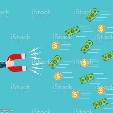 큰 자석을 들고 돈을 유치하는 사업가 투자 유치 개념 벡터 일러스트 레이 션 개념에 대한 스톡 벡터 아트 및 기타 이미지 개념 결심 결정 Istock