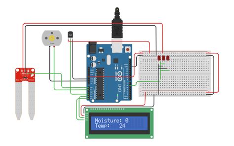 Circuit Design Smart Agriculture System Tinkercad