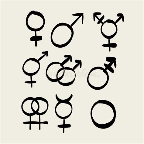 Vector Set Of Symbols Of Sexual Minorities Rainbow Colored Symbols Stock Vector Illustration