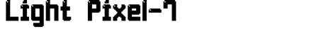 Light Pixel 7 Font Download