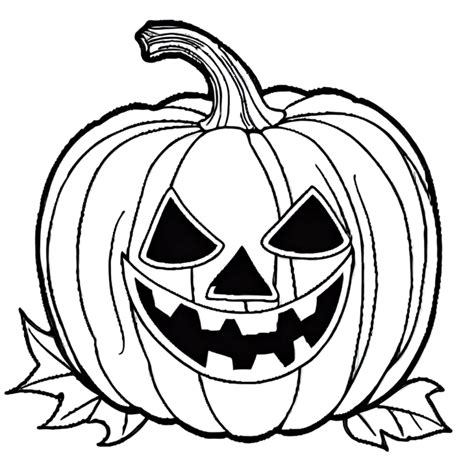 עמוד צביעה של דלעת מפחידה להאלווין ⚡ דף בצבע